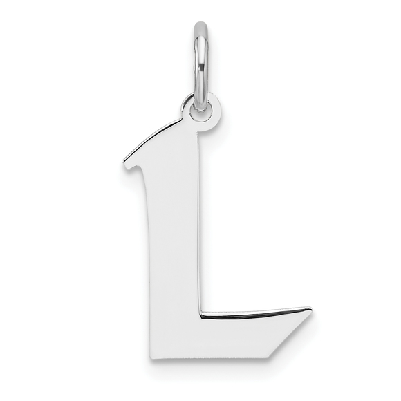 Jewelry | Small Sterling Silver Rhodiumplated Artisan Block Letter L ...